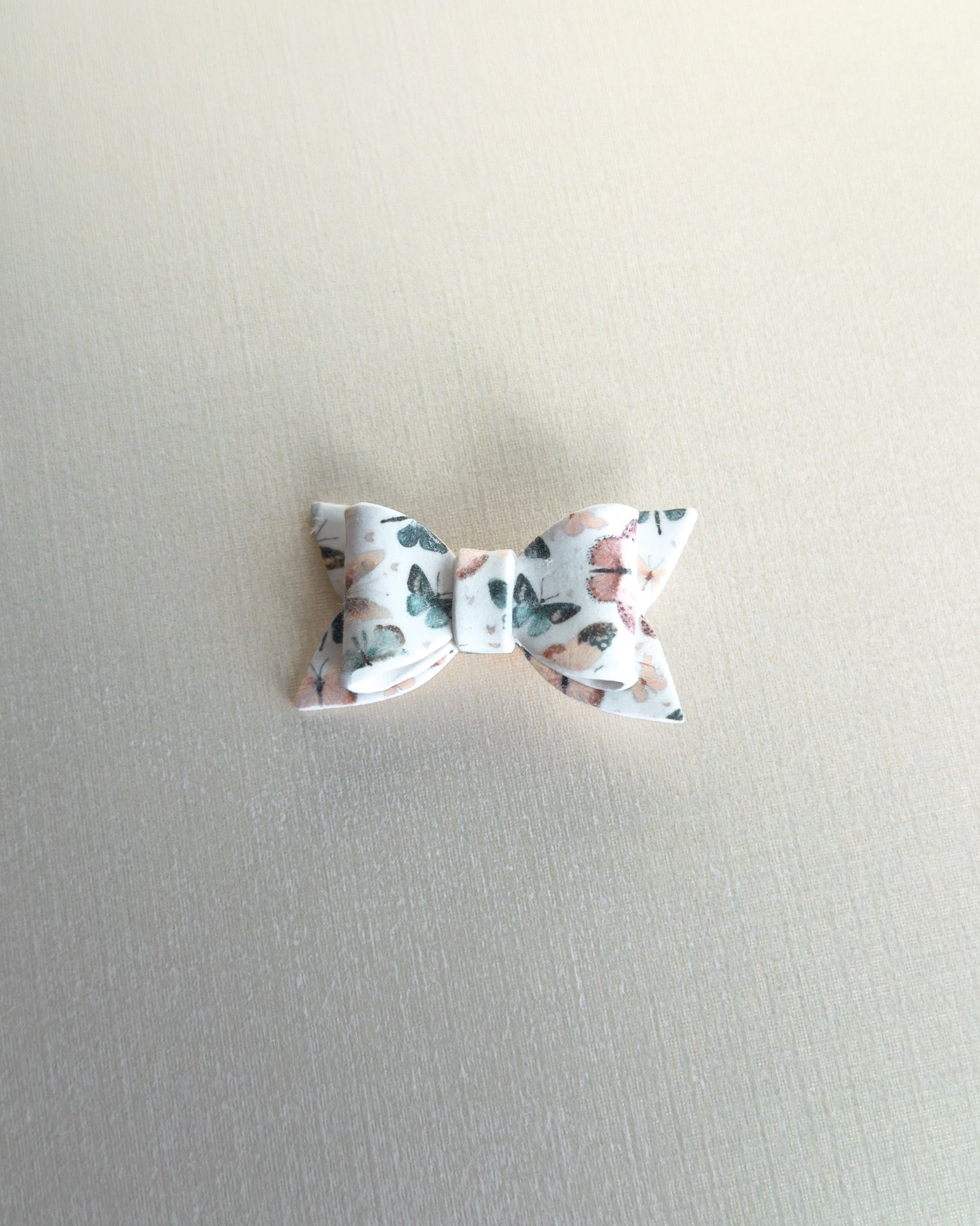 Butterfly Hair Bow | Handmade Polymer Clay Bow – Clay & Fern Co.