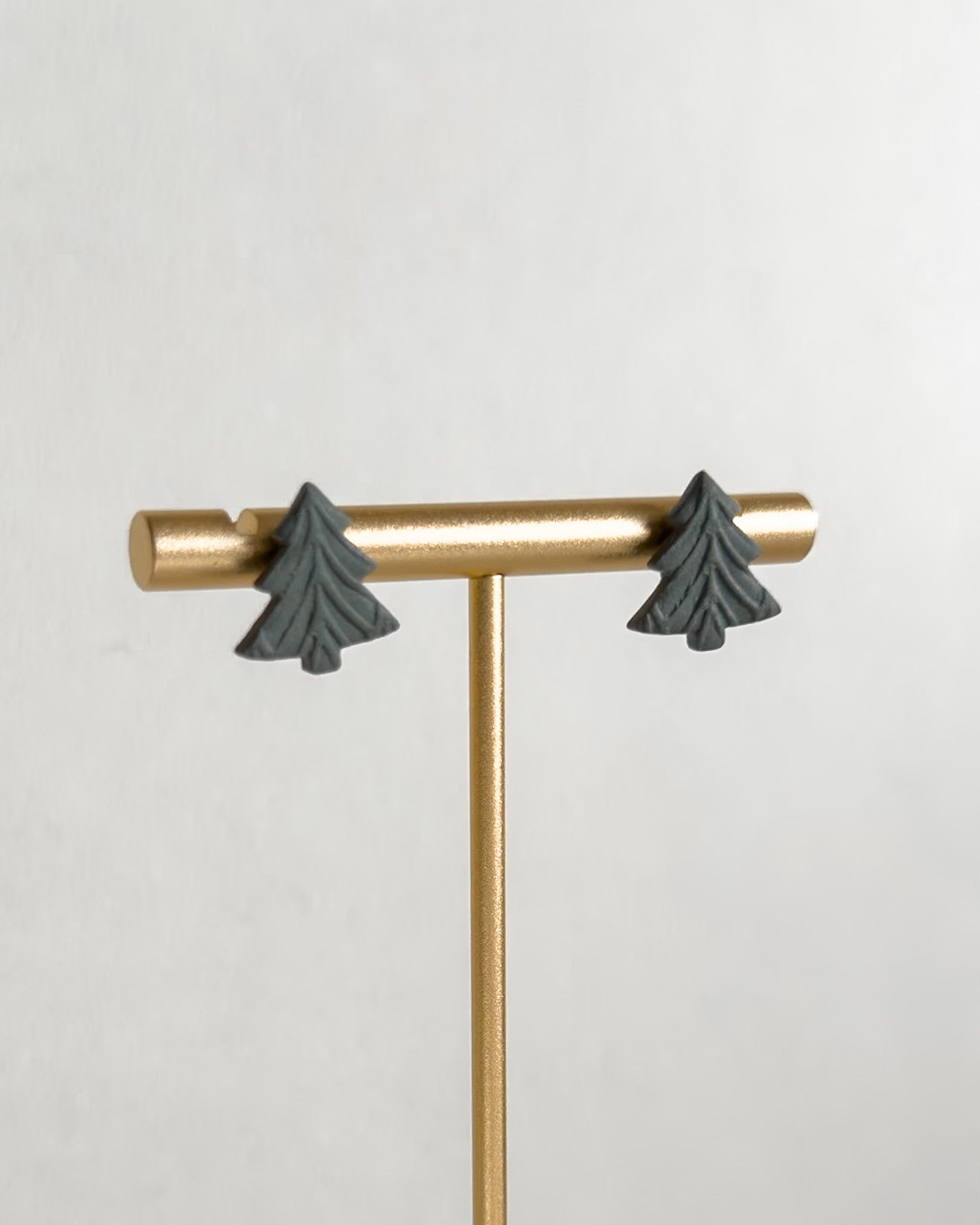 Christmas Tree Stud Earrings | Handmade Polymer Clay Earrings – Clay ...