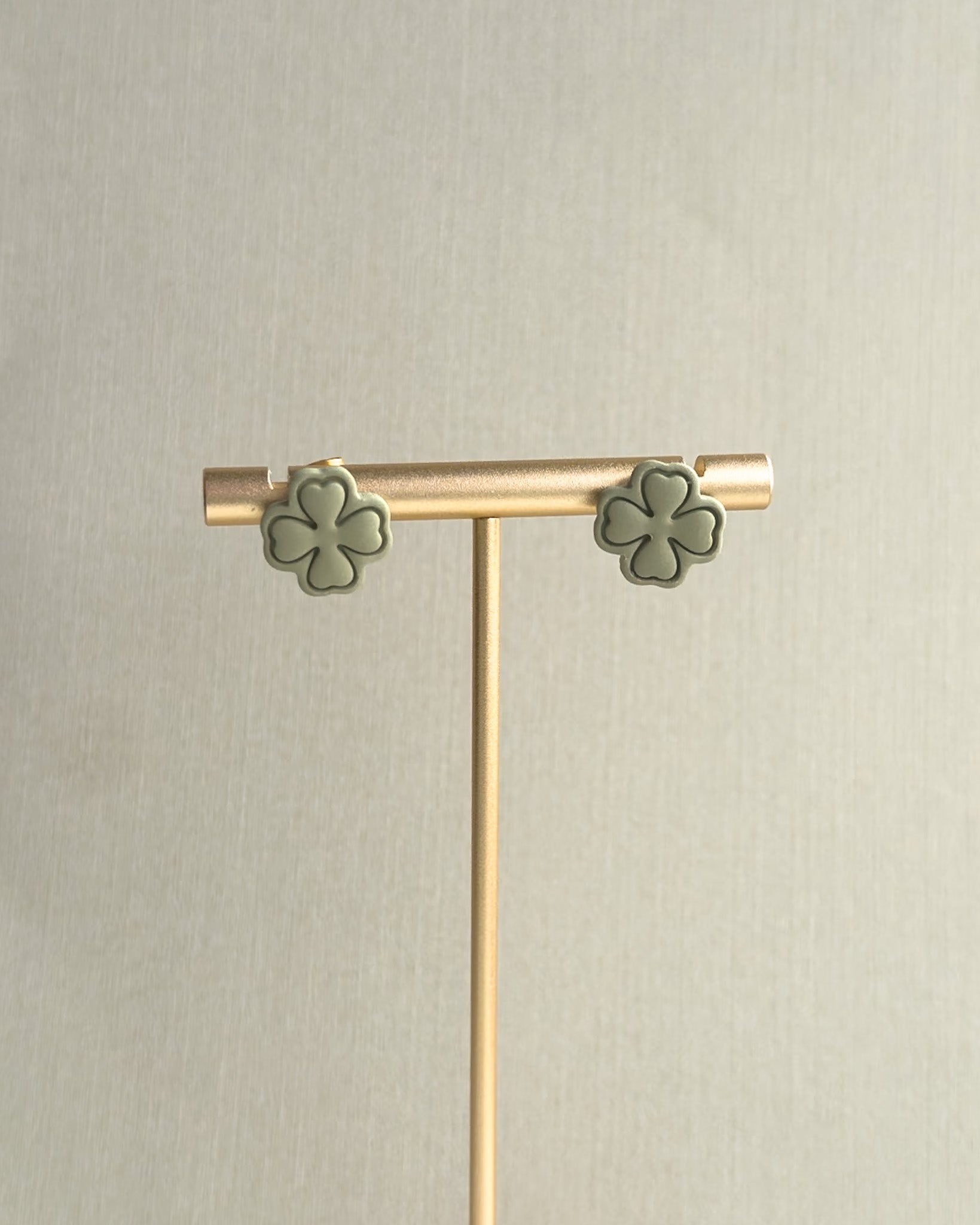 Handmade Polymer Clay Clover Stud Earrings – Clay & Fern Co.