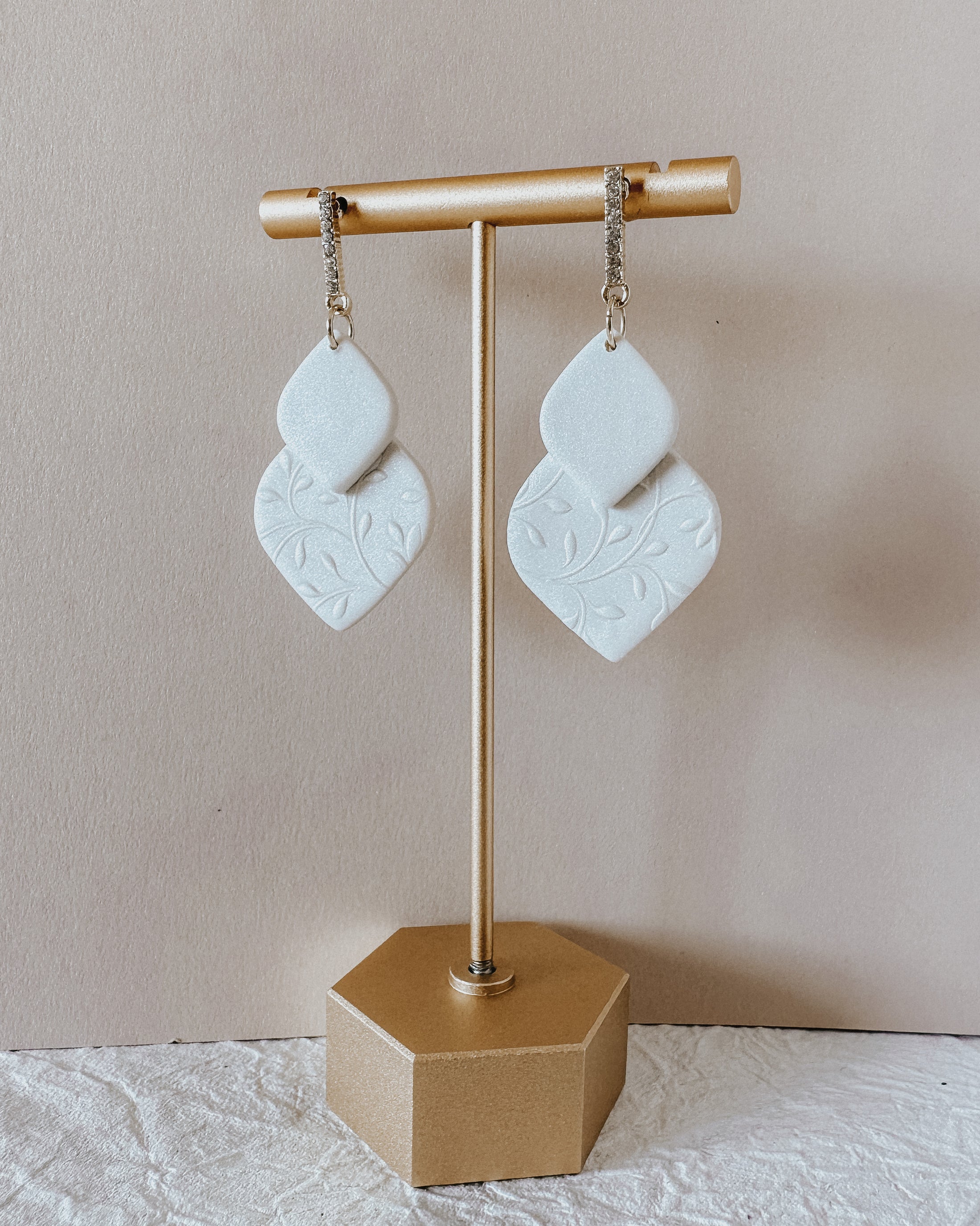 Darling Earrings - Statement Wedding Earrings | Clay & Fern Co.