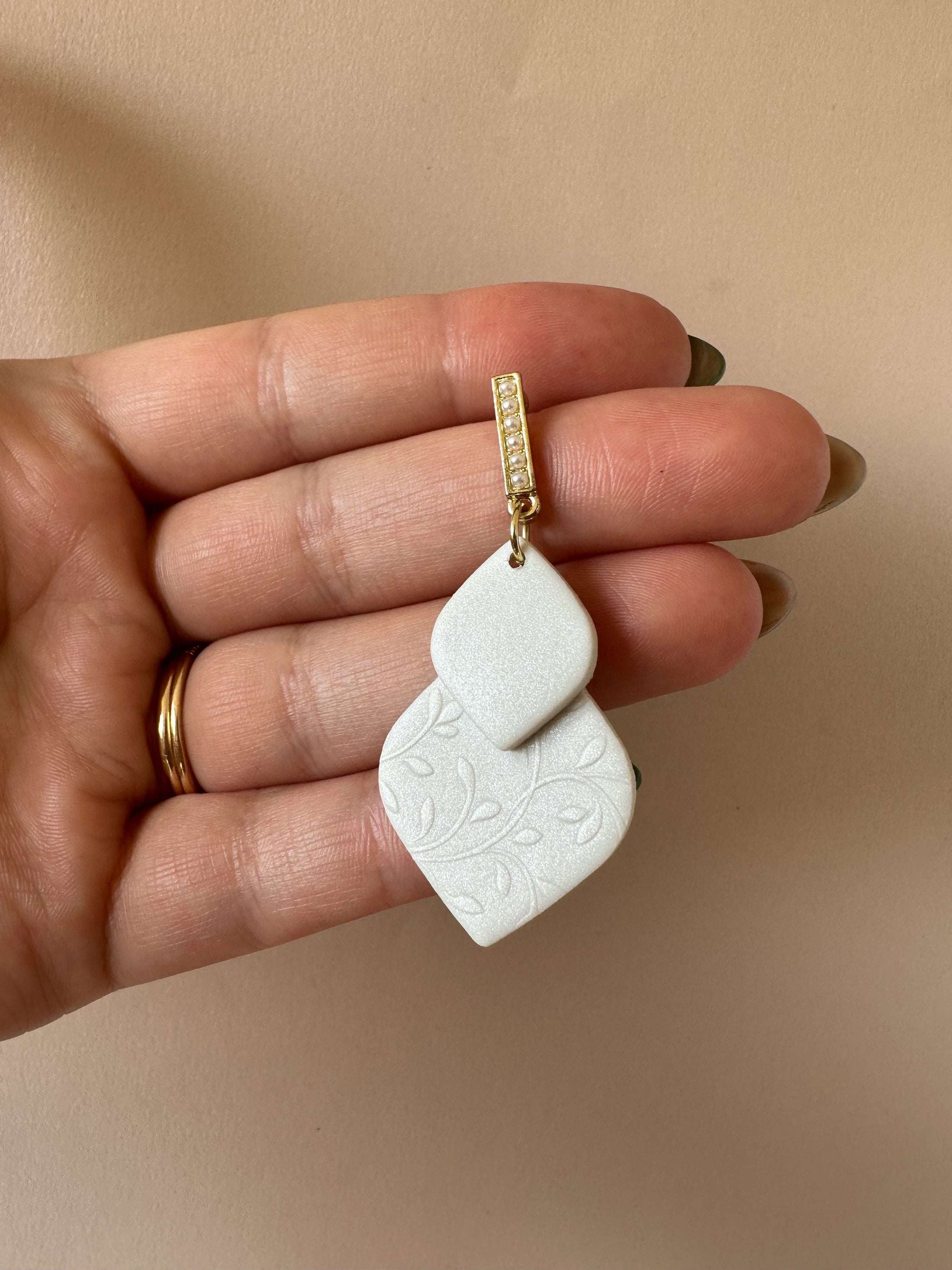 Darling Earrings - Statement Wedding Earrings | Clay & Fern Co.