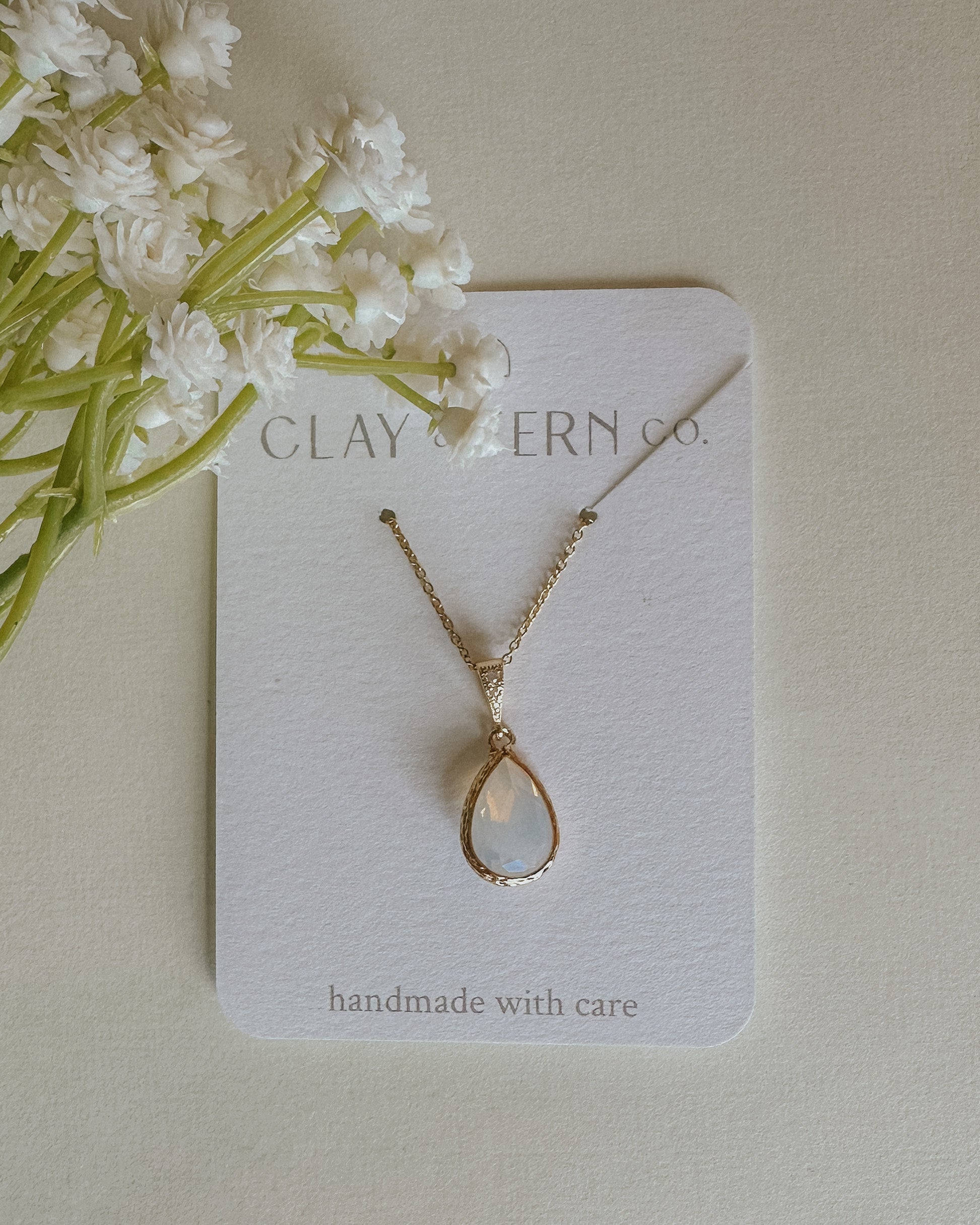 Gold Opal Necklace | Clay & Fern Co.