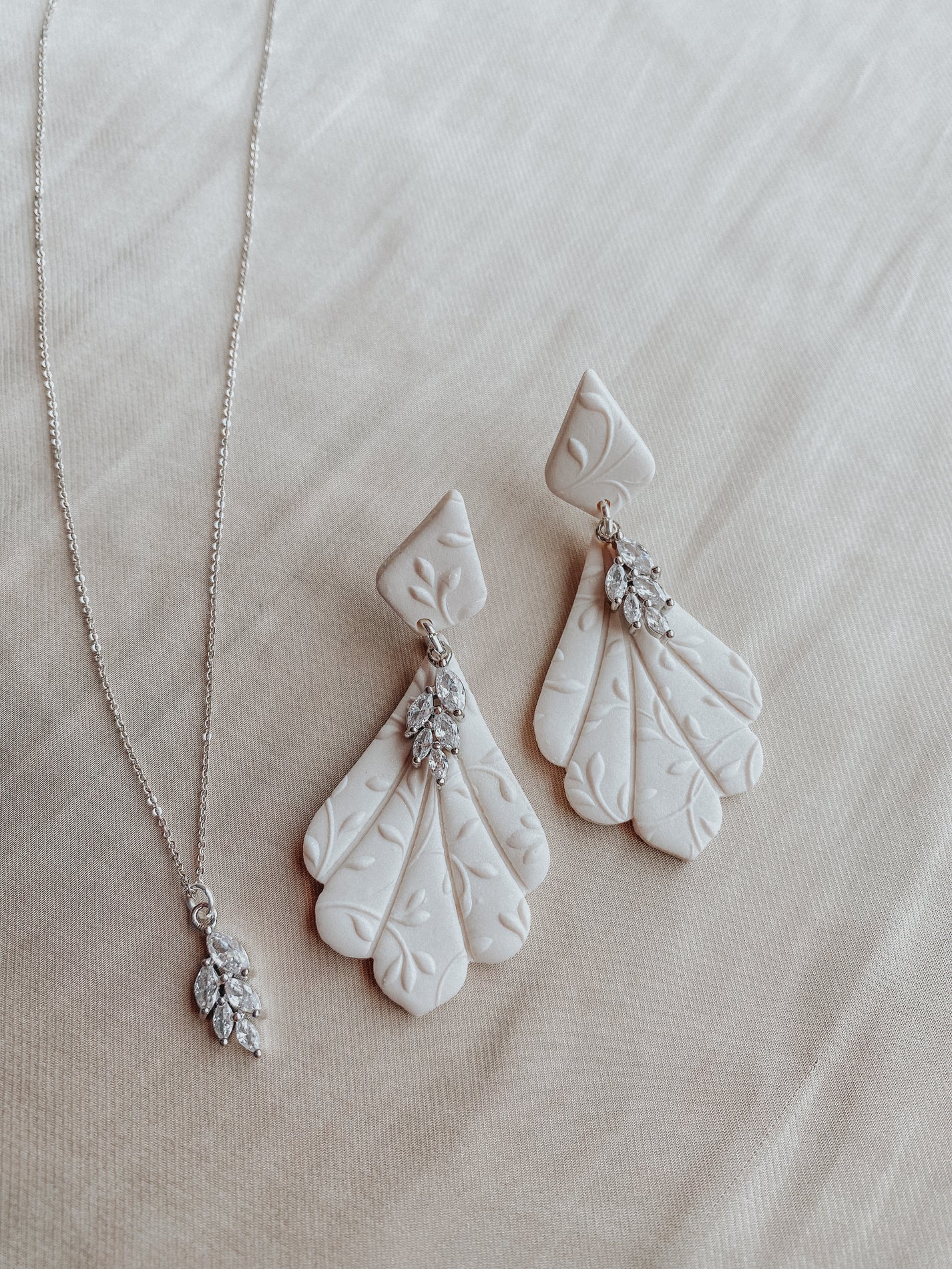 Hyacinth Necklace - Silver Wedding Jewelry | Clay & Fern Co.
