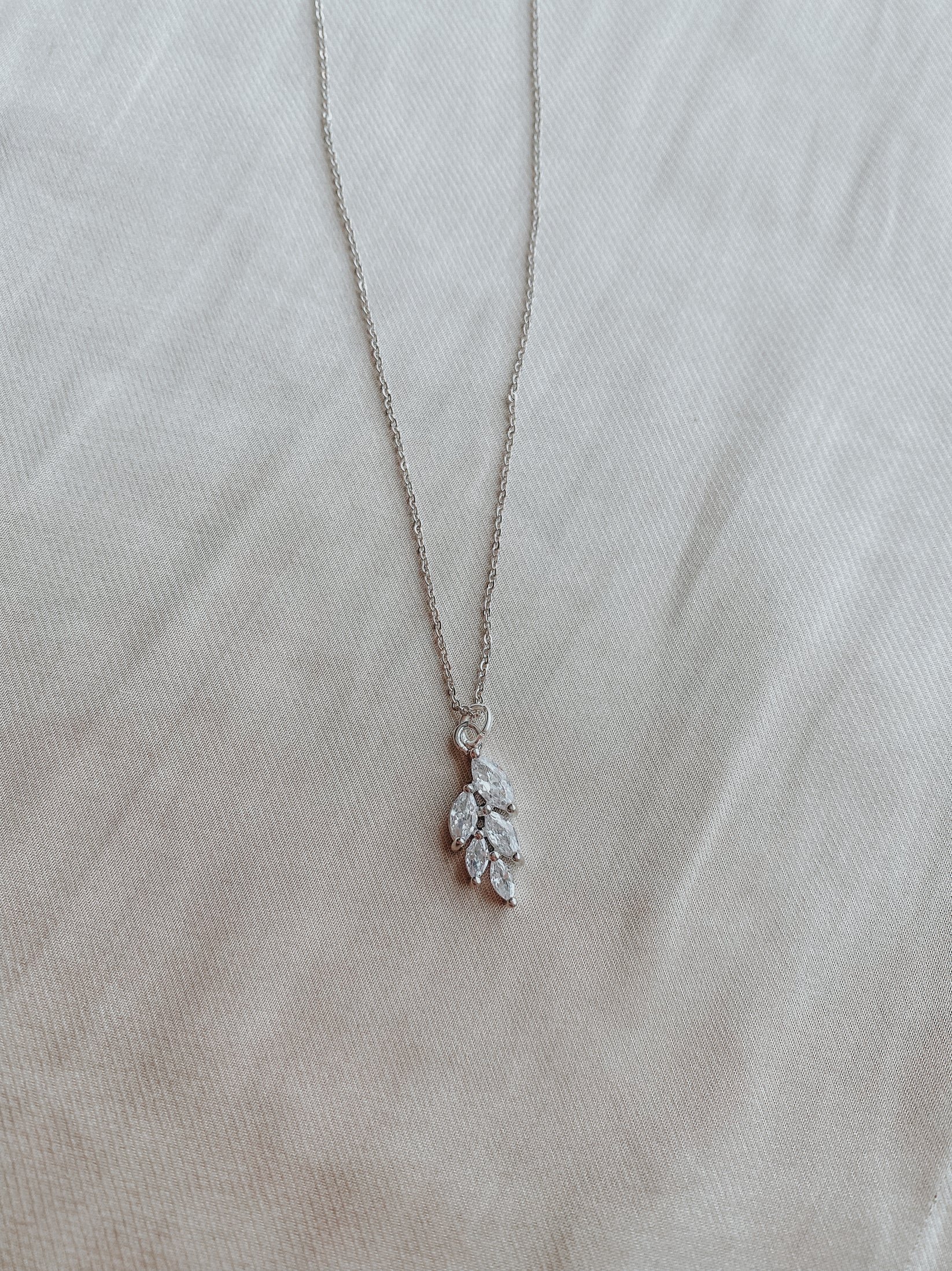 Hyacinth Necklace - Silver Wedding Jewelry | Clay & Fern Co.